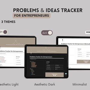 Notion Template Problems and Ideas Tracker for Entrepreneurs | Notion ...
