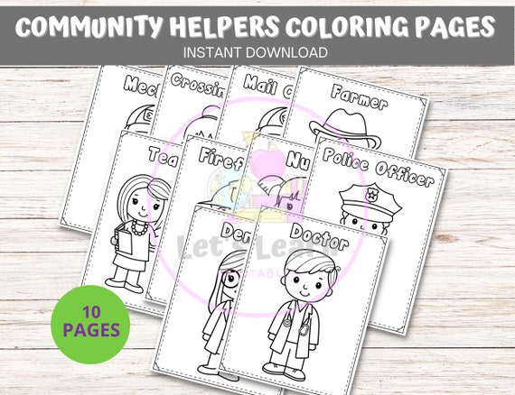 Community Helper Coloring Pages For Preschoolers