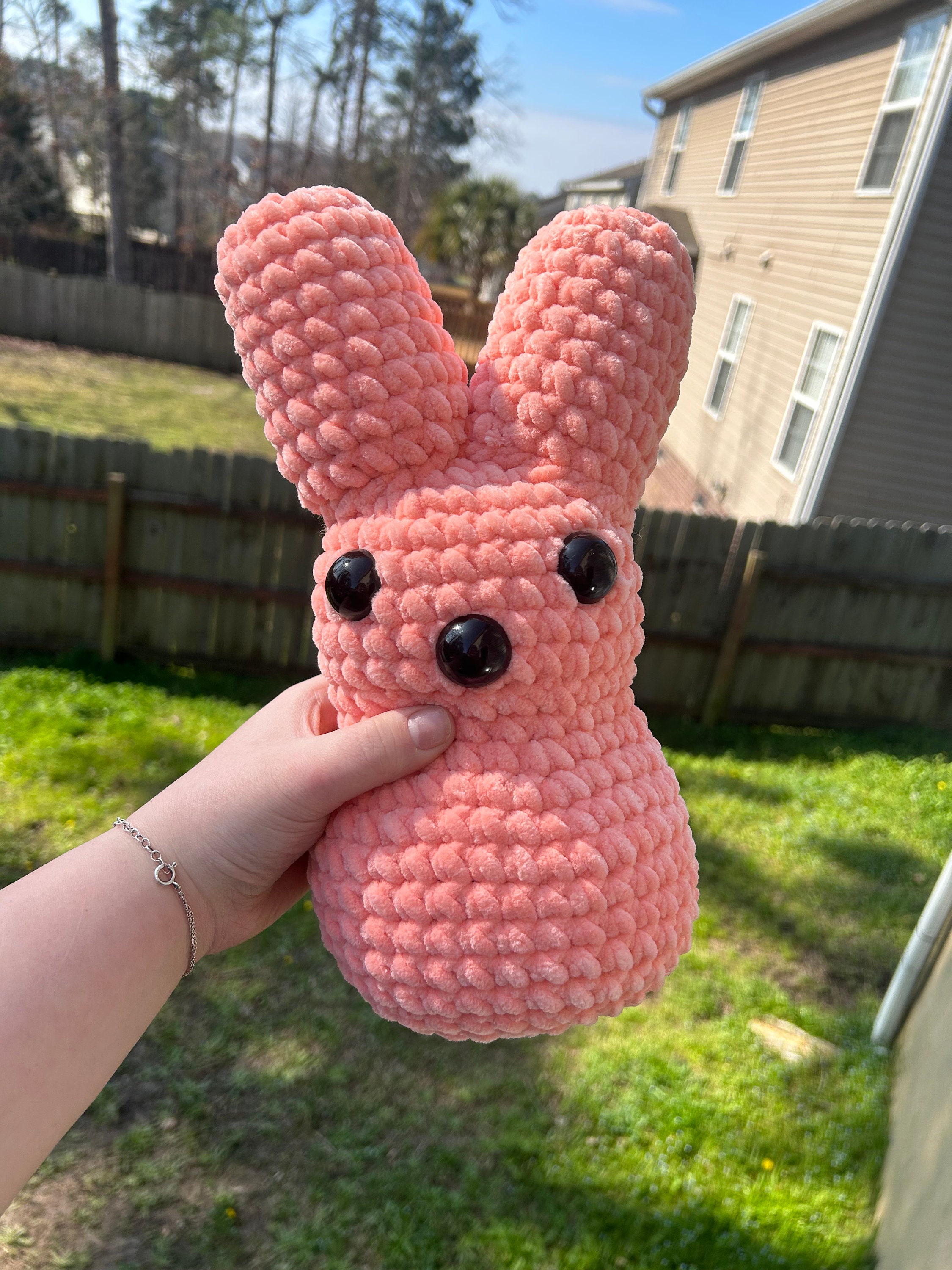 Jumbo Easter Bunny Peep Crochet Pattern, Peep Bunny Crochet Pattern - Etsy