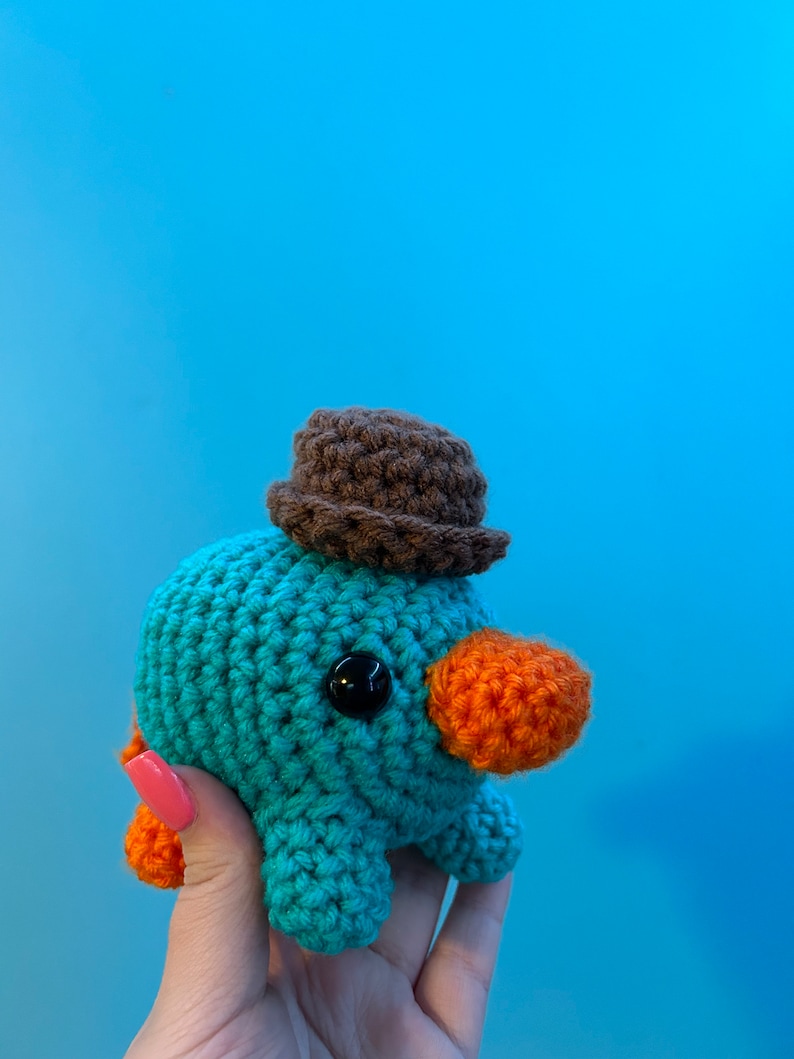 Perry the Platypus Crochet Pattern, Mini Agent P Crochet Pattern, Cute ...
