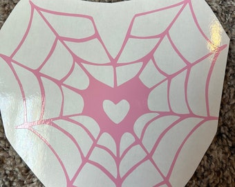 Heart Shape Spider Web Decal Spider Web Decal Halloween - Etsy