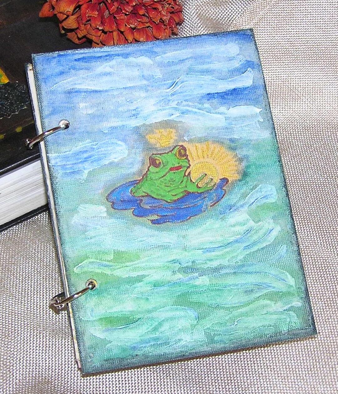 Don't Be a Frog! Handmade Blank Notebook Made From Mostly Recycled ...