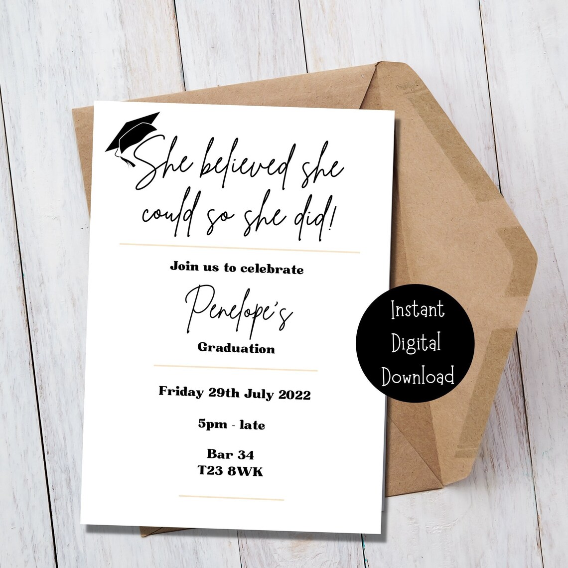 Graduation Party Invitation | Personalised | Template | Invite | 2023 ...