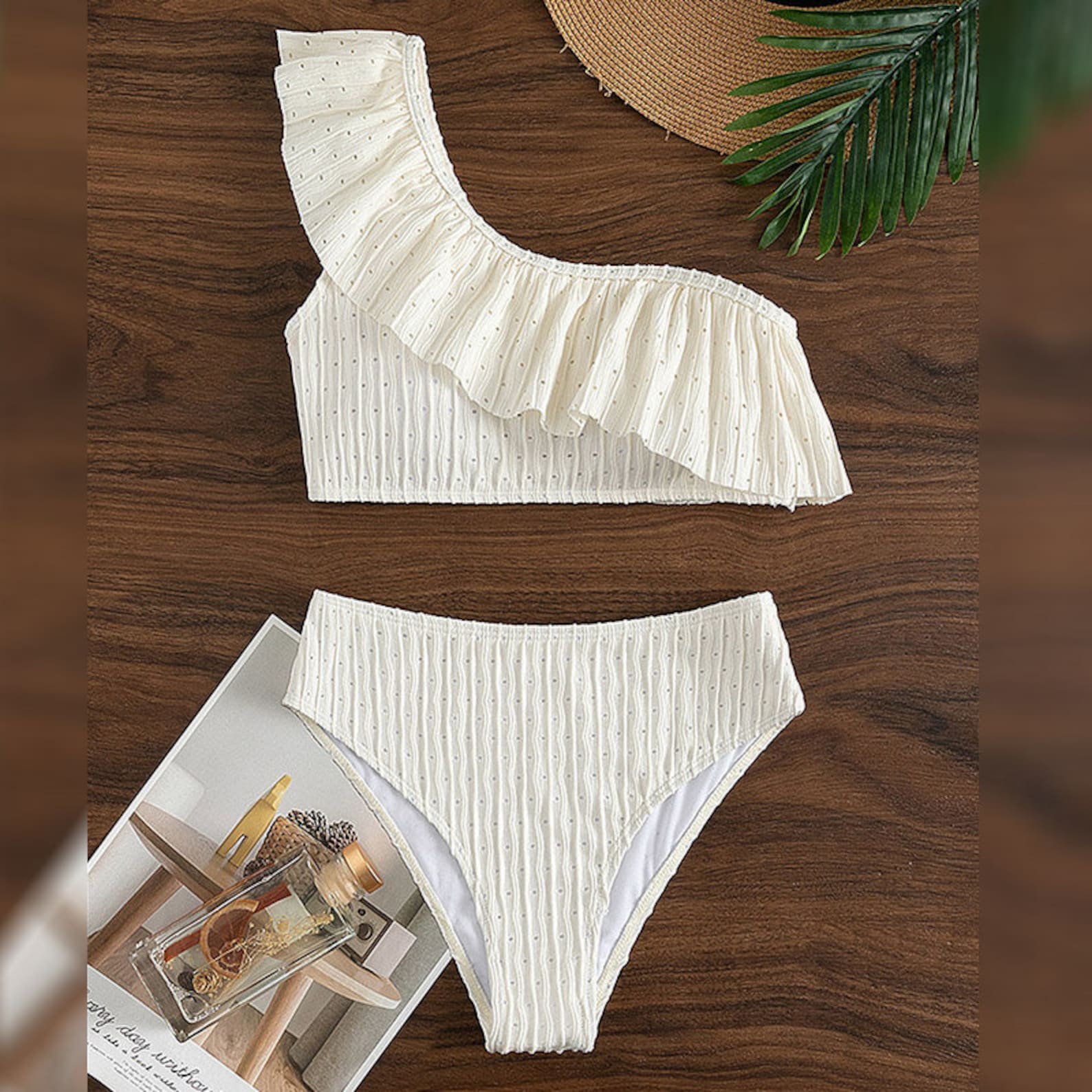 Ruffle Bikini One Shoulder Bikini Bridal Bikini Women's Bikini Sets ...