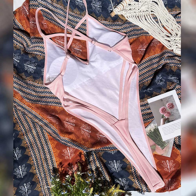 Sexy Pink Bikini Set Women Swimwear Cute Bikini - Etsy