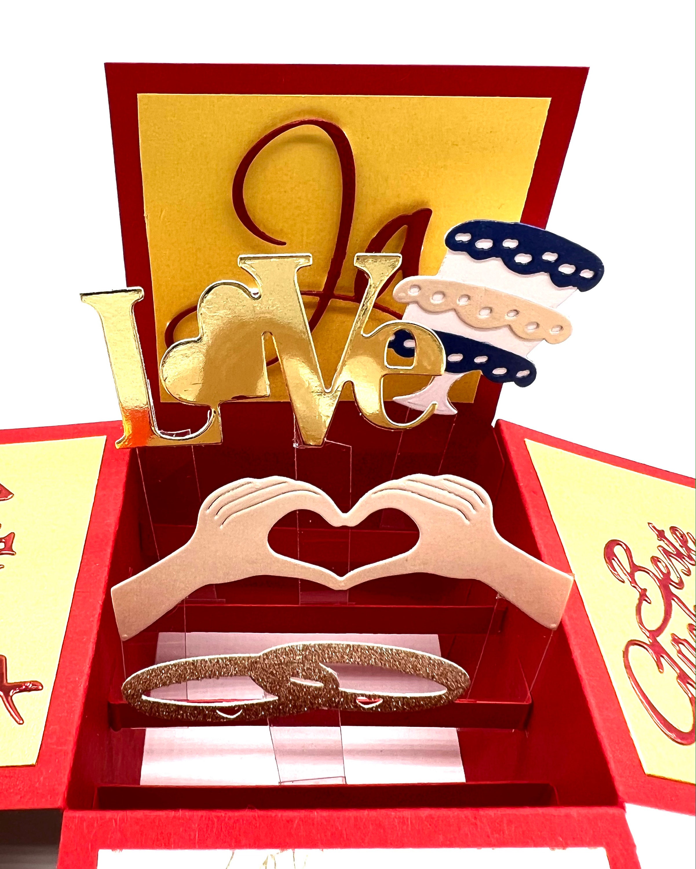 Wedding Card 3D Pop-up Box Card - Etsy