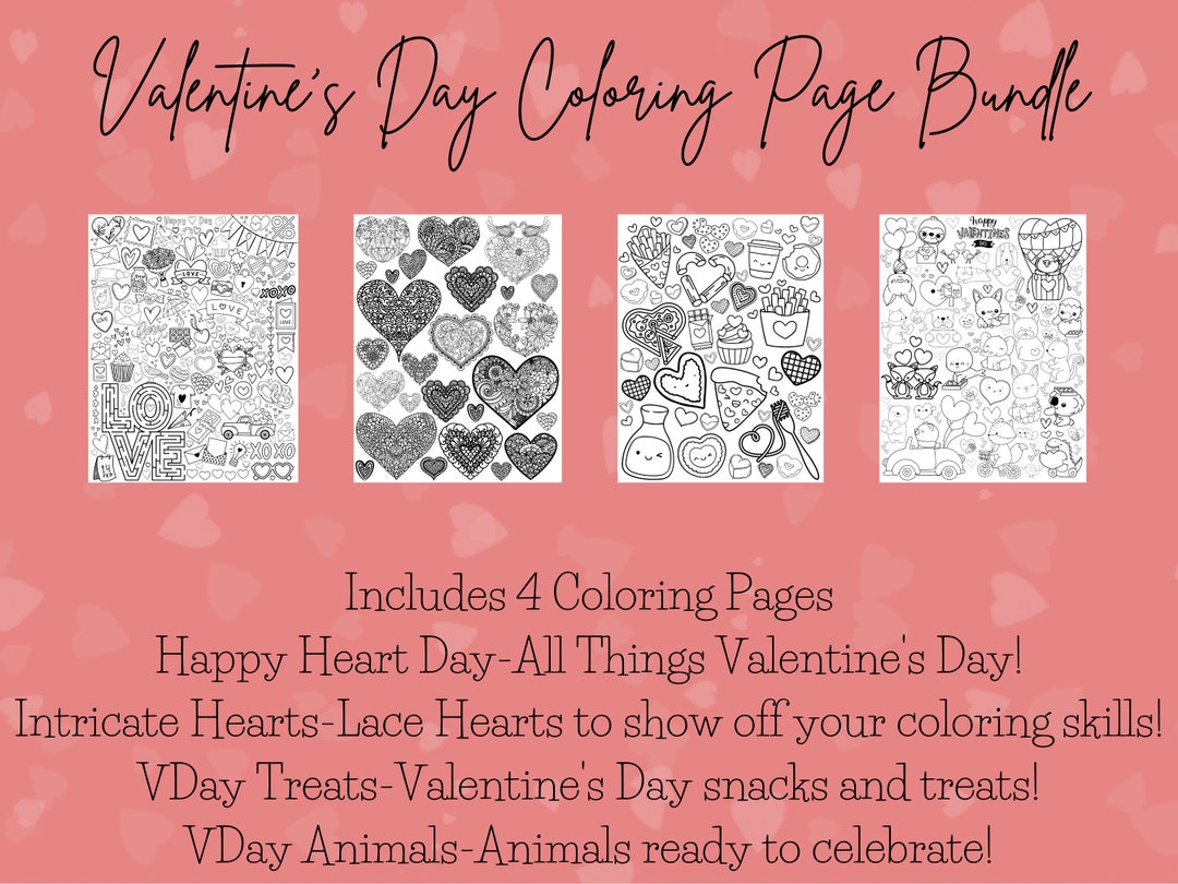 Valentine's Day Coloring Pages, Valentine's Day Coloring Sheets, Heart ...