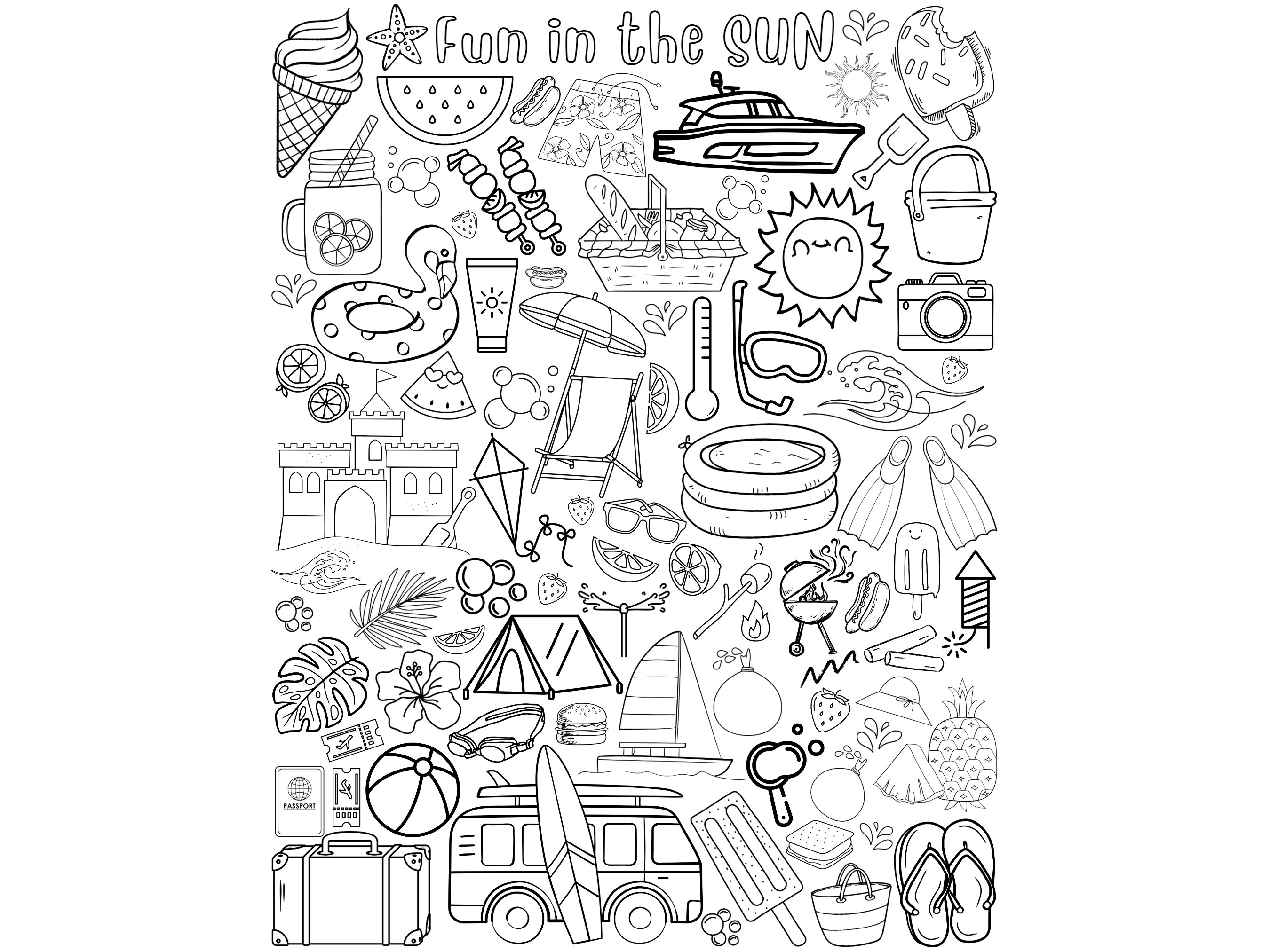 Free Printable I Spy Summer Coloring Page I Spy Fabulous, 45% OFF