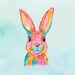 Colorful Rabbit Print, Love Quote Print, Nursery Wall Art, Quote Wall ...