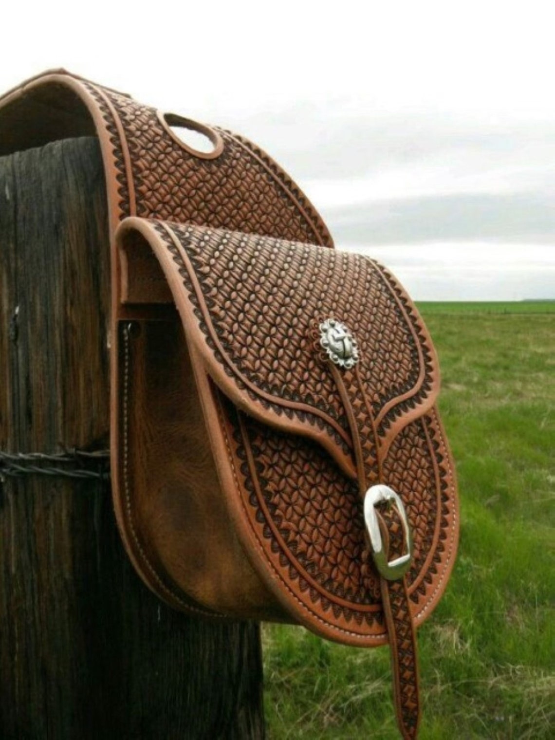 Western Leather Saddle Bag for Horse - Etsy