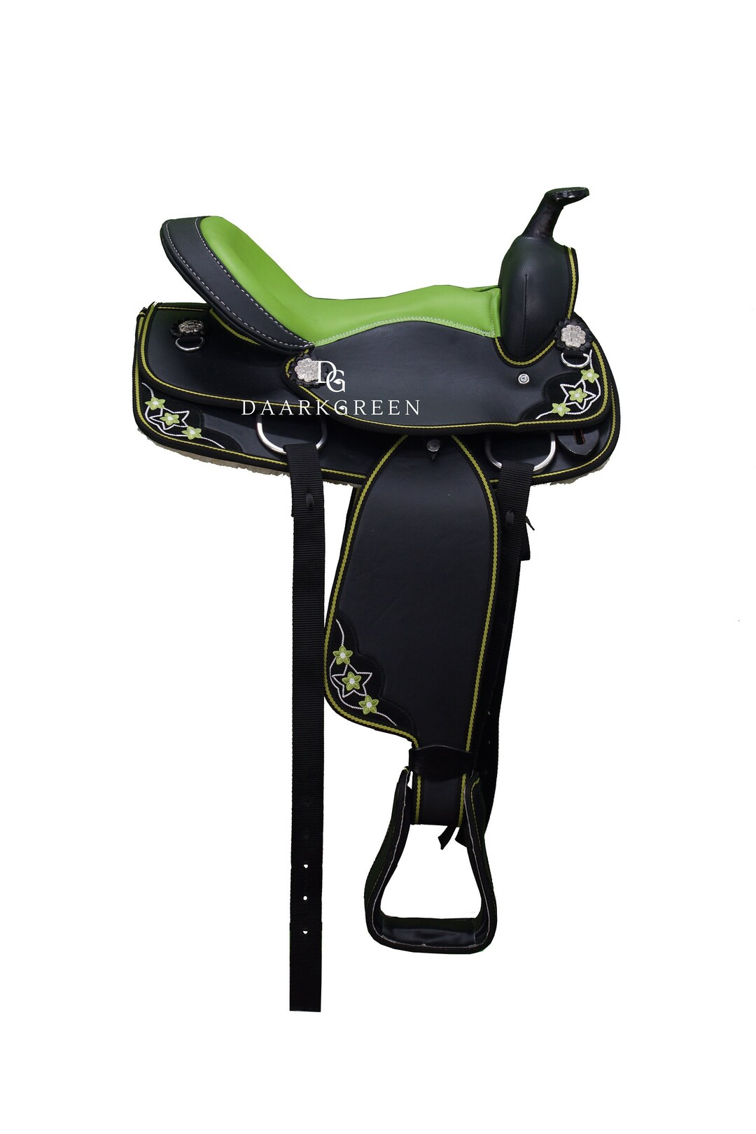 Light Weight Green Western Floral Embroidered Barrel Racing - Etsy