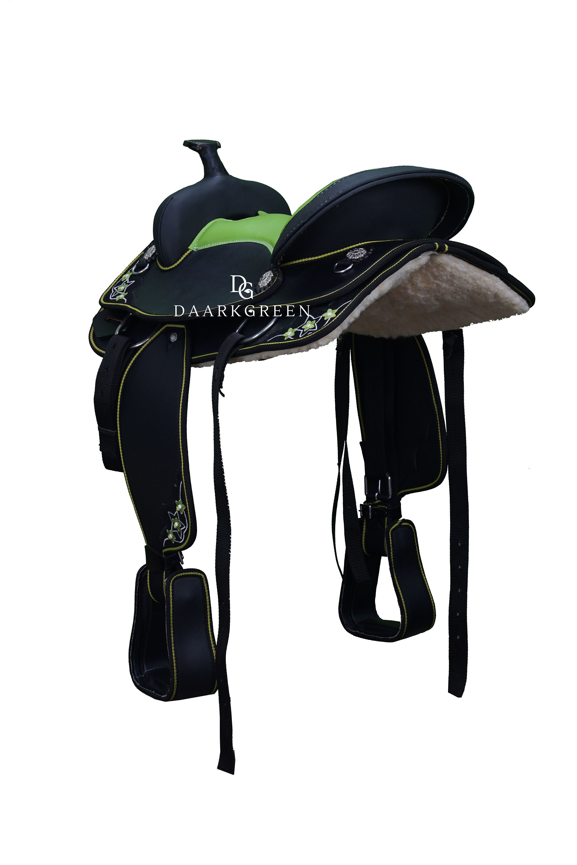 Light Weight Green Western Floral Embroidered Barrel Racing - Etsy