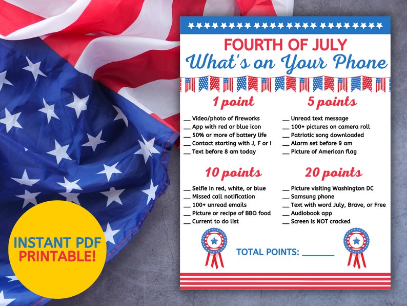 Fourth of July Game Bundle Printable | Games for Office | Independence ...