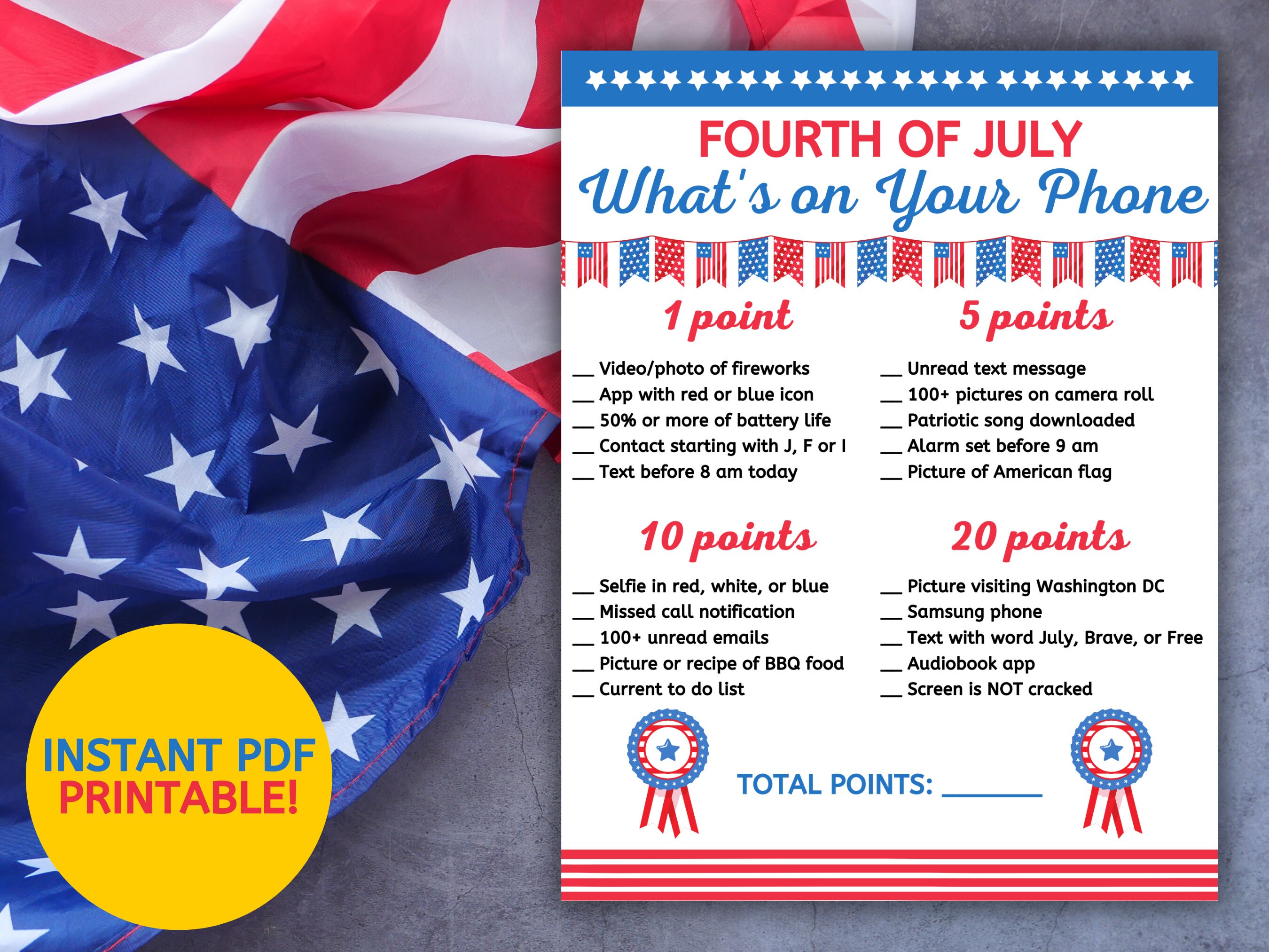 Fourth of July Game Bundle Printable | Games for Office | Independence ...