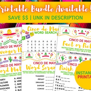 Cinco De Mayo Printable - Finish the Word | Office Party | Party Games ...