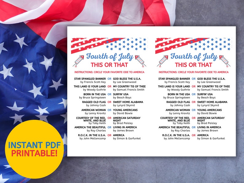 Fourth of July Game Bundle Printable | Games for Office | Independence ...