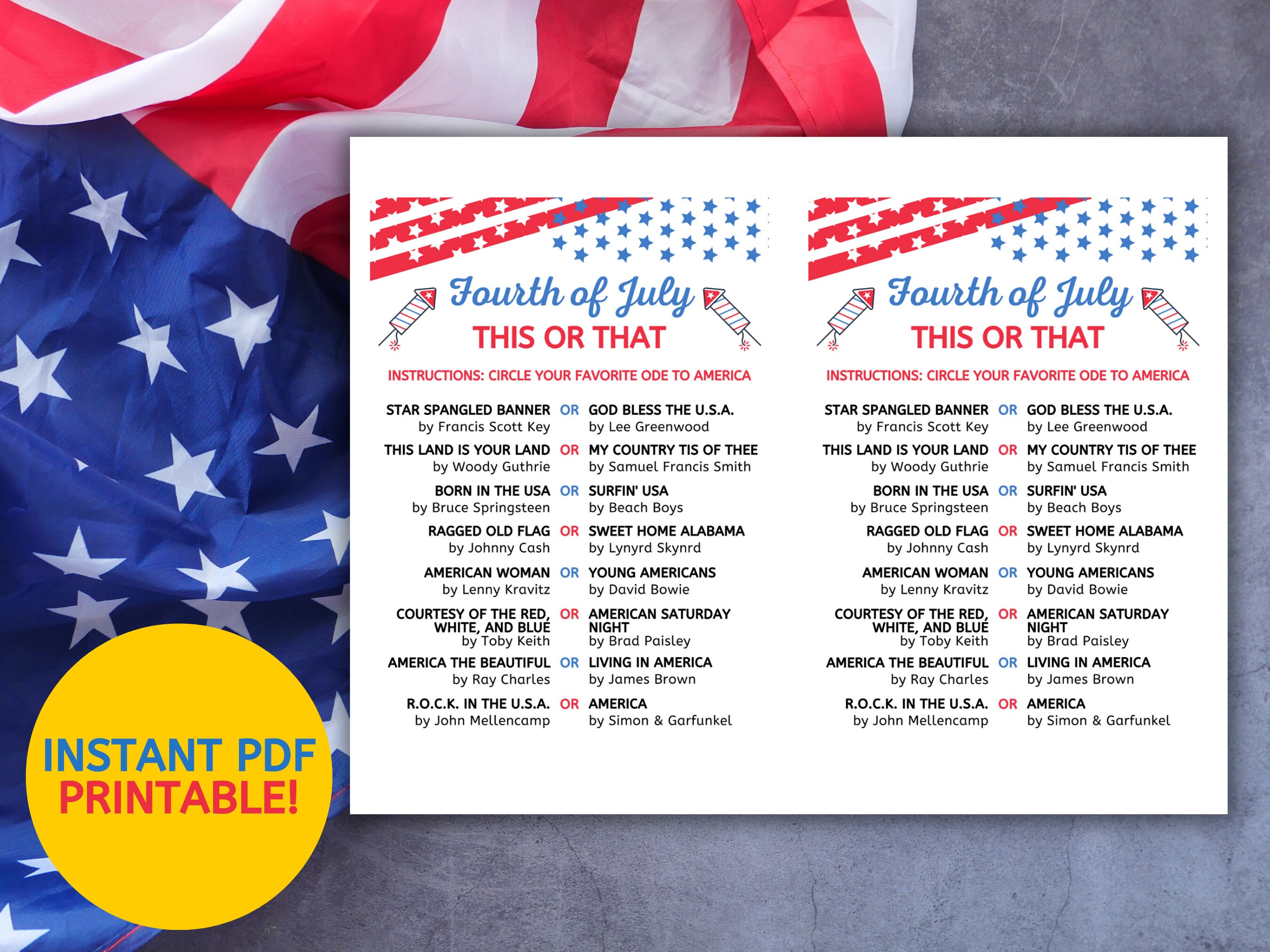 Fourth of July Game Bundle Printable | Games for Office | Independence ...
