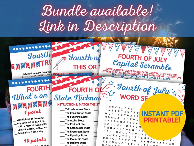 Fourth of July What’s on Your Phone | Printable Game | Office Party ...