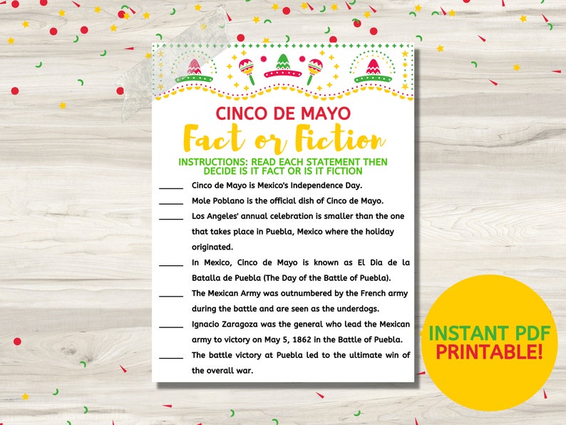 Cinco De Mayo Printable Game Bundle | Fun Educational Activities for ...