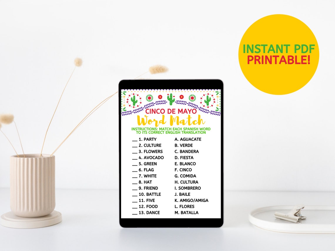 Cinco De Mayo Printable Game Bundle | Fun Educational Activities for ...