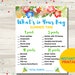 Summer Game What's in Your Bag Printable Activity - Etsy