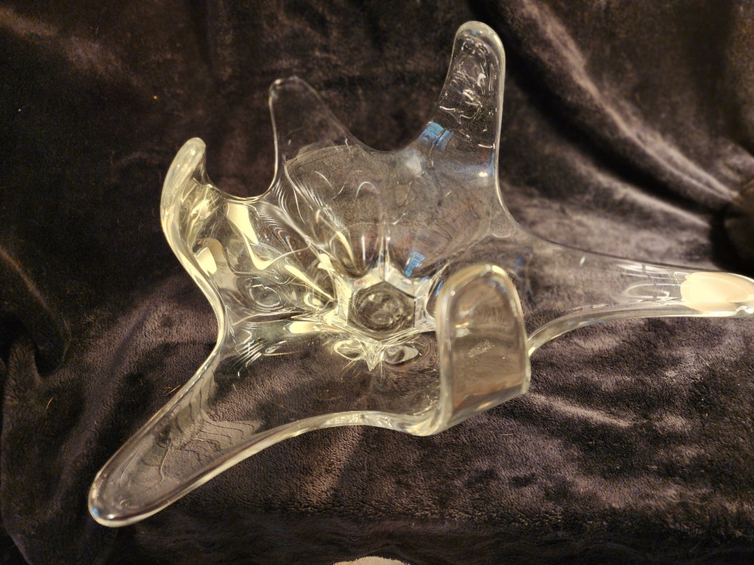Free Form Glass Clear Centerpiece - Etsy