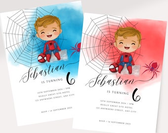 Superhero Theme Birthday Invitation - Etsy