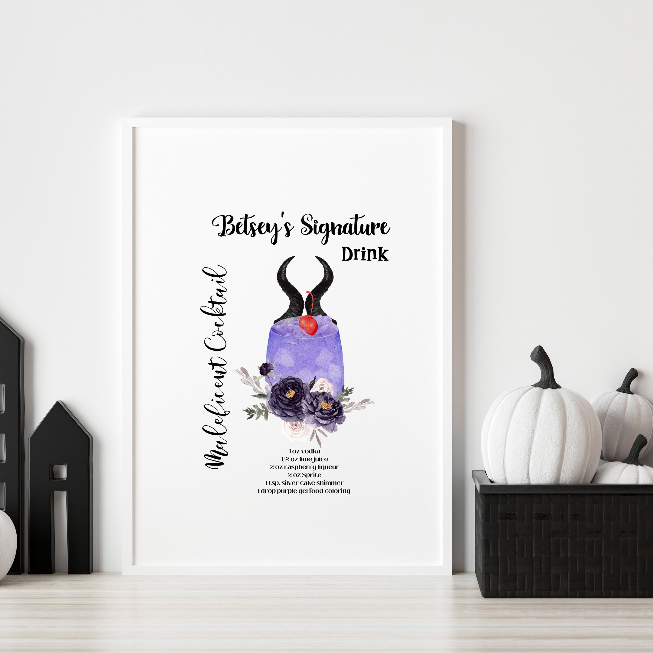 Halloween Signature Drinks Sign, Signature Cocktails Banner Poster sold ...