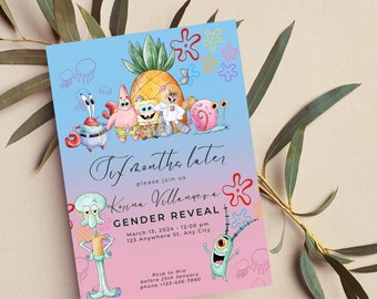 Spongebob Gender Reveal - Etsy