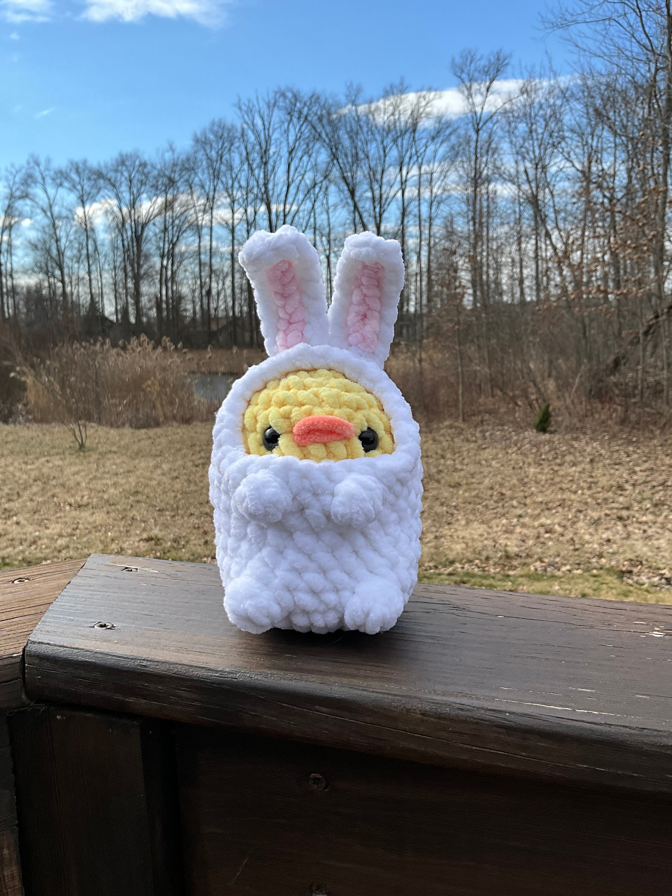 Chick in a Bunny Costume PATTERN - Etsy