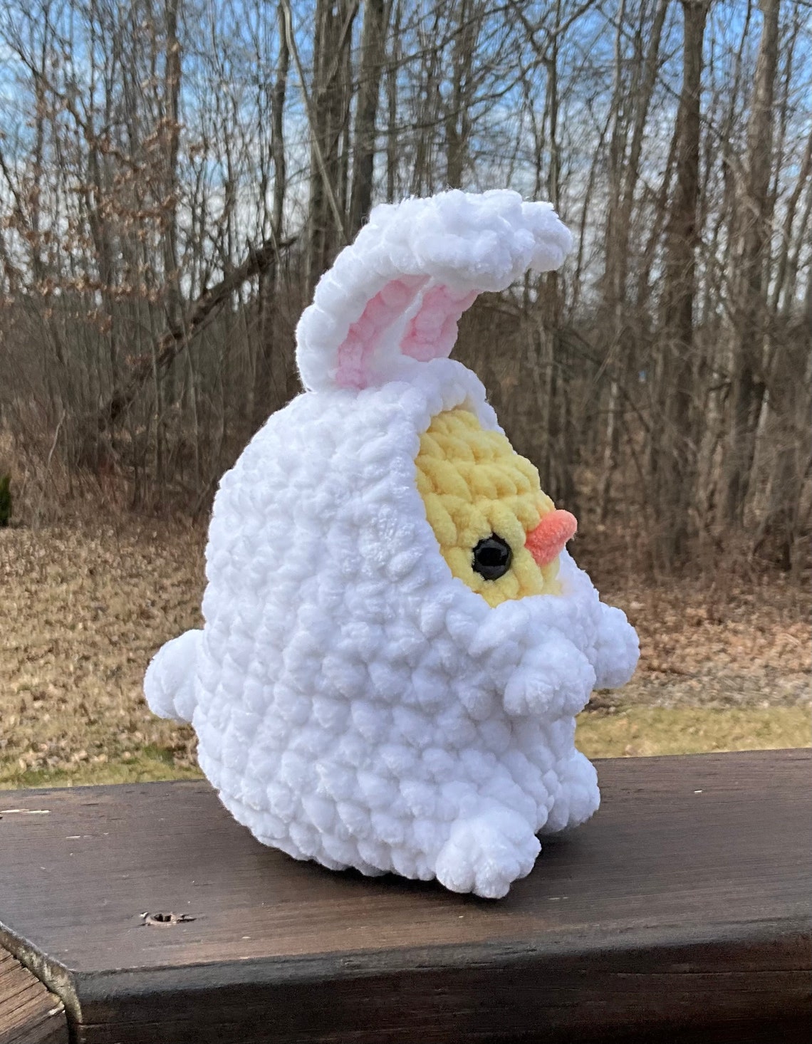Chick in a Bunny Costume PATTERN - Etsy