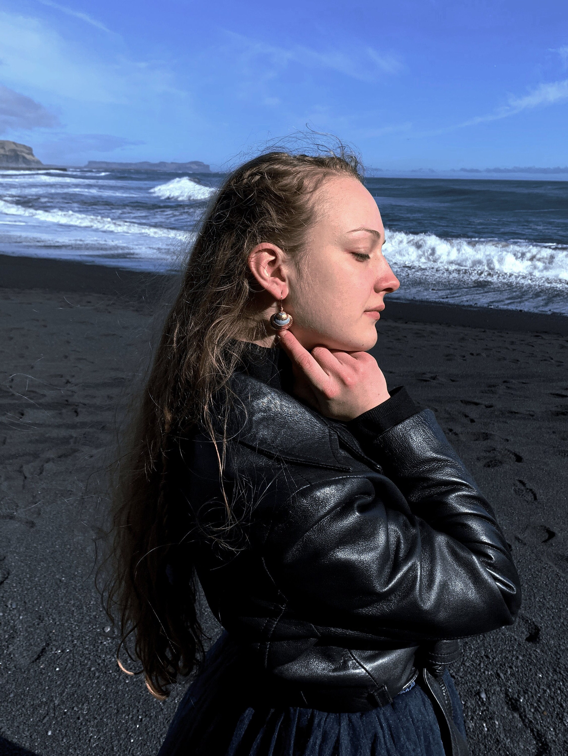 Zyre Asymmetrical Shell and Gold Earrings Modern Mismatched - Etsy UK