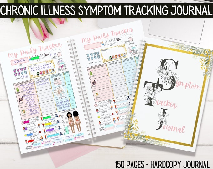 Chronic Illness Tracker Journal Symptom Tracker for Fibromyalgia, Pots ...