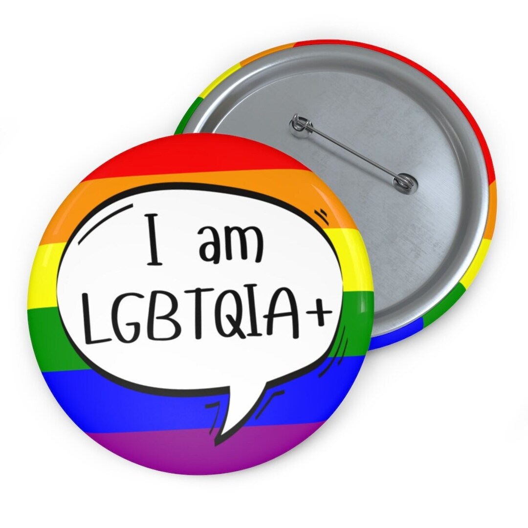 I Am LGBTQIA Pride Pin Button Pride Pin Button Pride Awareness Month ...