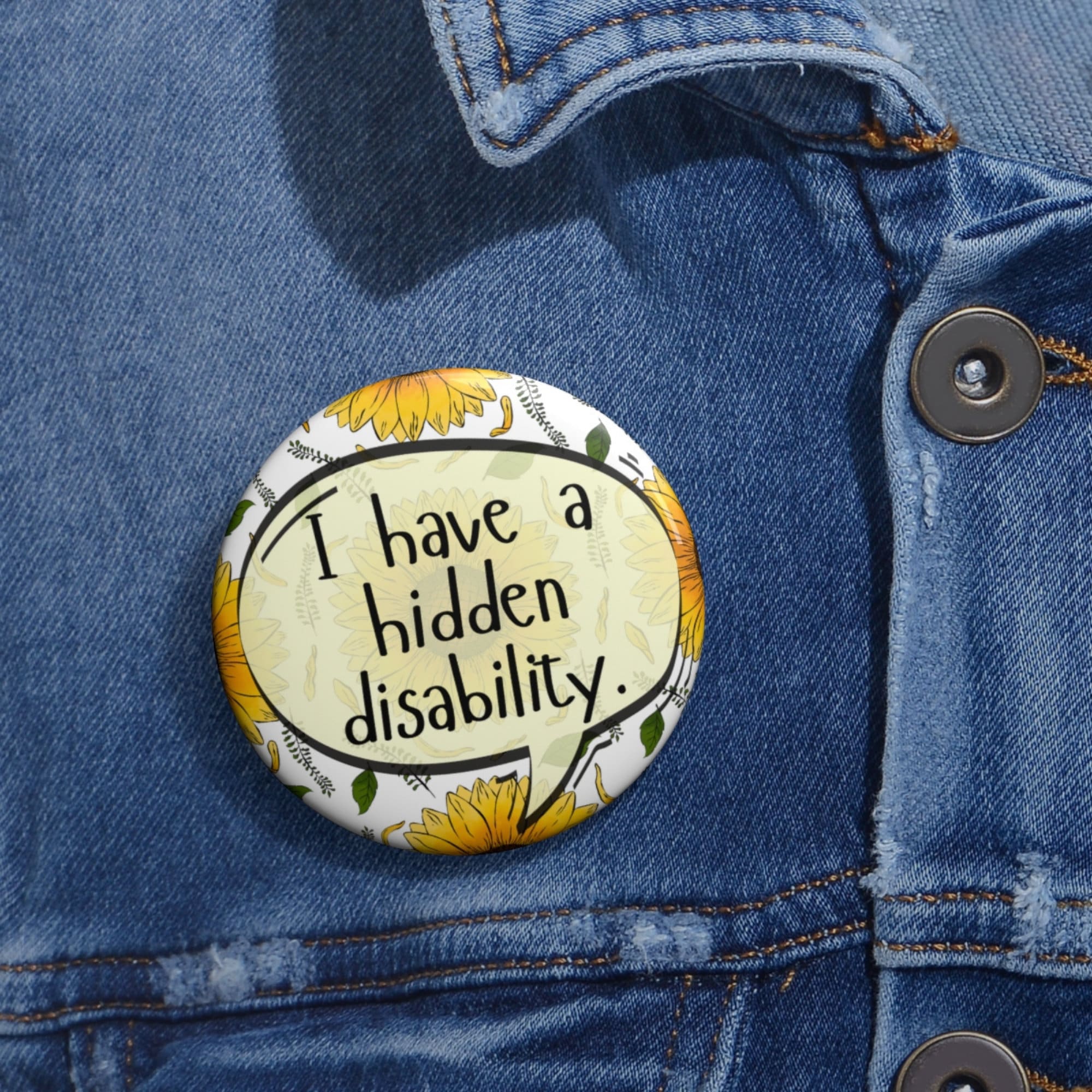 I Have a Hidden Disability Pin Button - Etsy