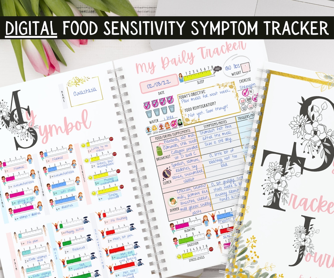 PRINTABLE Food Sensitivity Tracker Journal | Food Reintegration Tracker ...