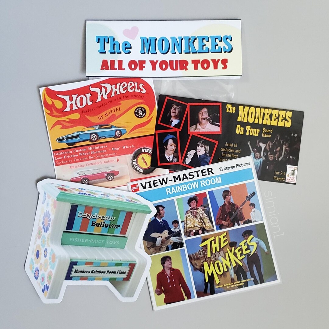 The MONKEES - All of Your Toys Sticker Set by Simian1 *includes ...