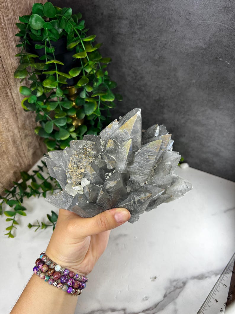 Grey Calcite W/ Iridescent Pyrite From Kayseri, Turkey, XLC Extra Large ...