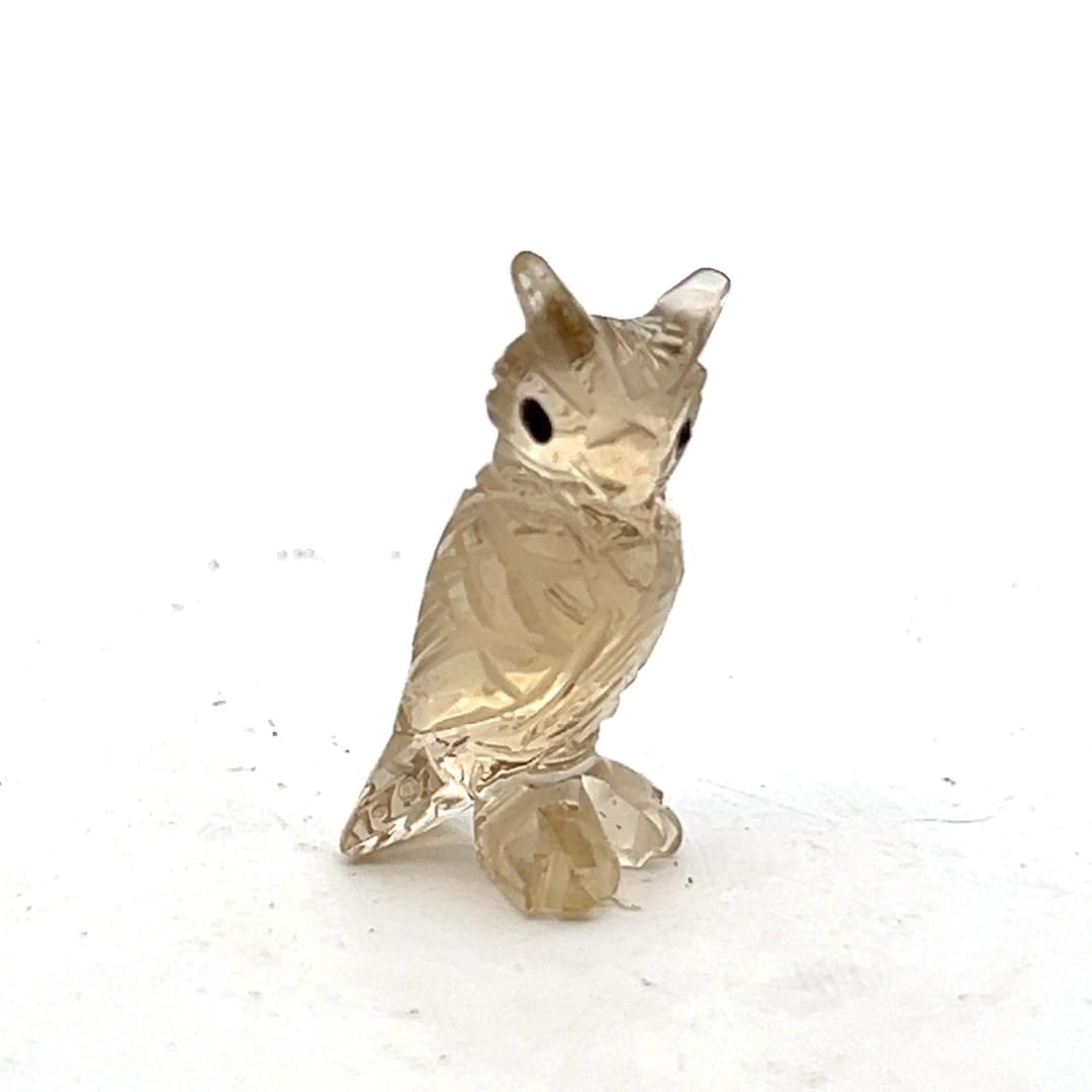 Citrine Owl, Hand Carved Figurine From Minas Gerais, Brazil: MIN ...