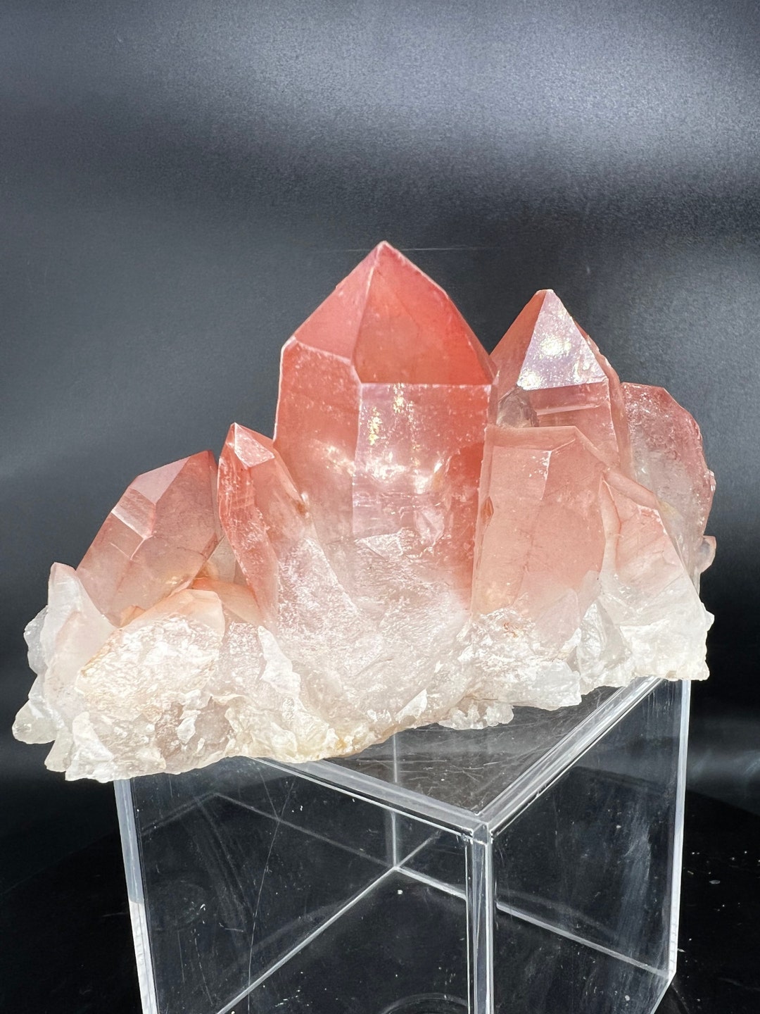 Beautiful Pink Lemurian Cluster From Serra Do Cabral, Minas Gerais ...
