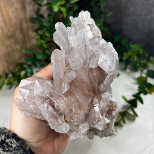 Pink / Silver Hematoid Quartz Cluster From Diamantina, M.G., Brazil ...