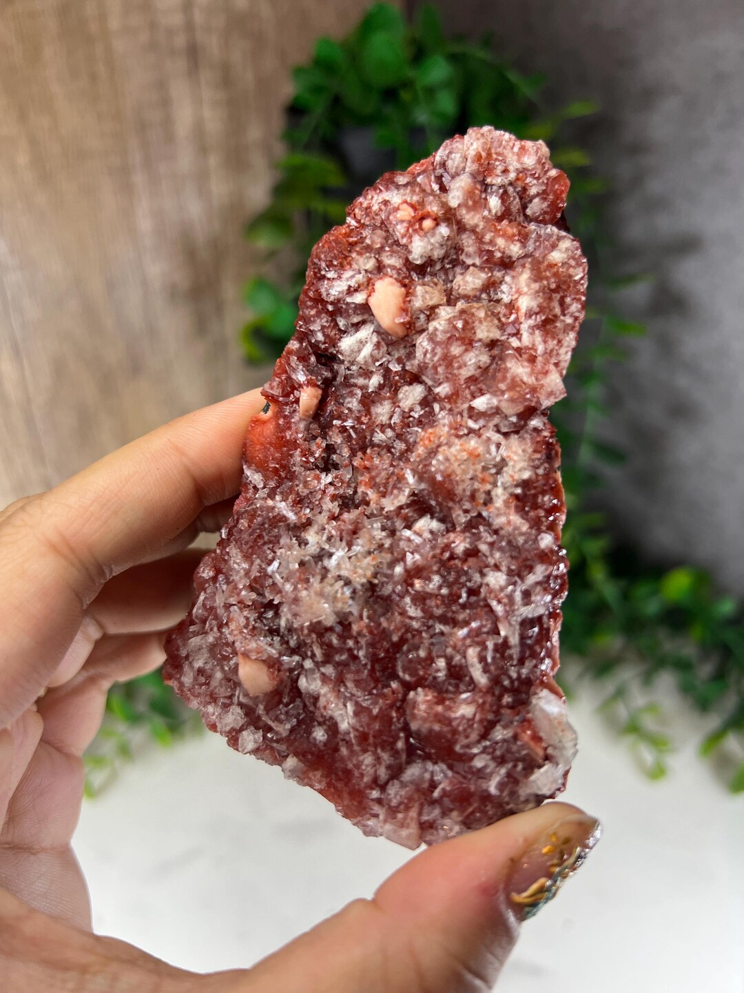 Red Apophyllite With Stilbite From Maharashtra, India: Cabinet Size 4in ...
