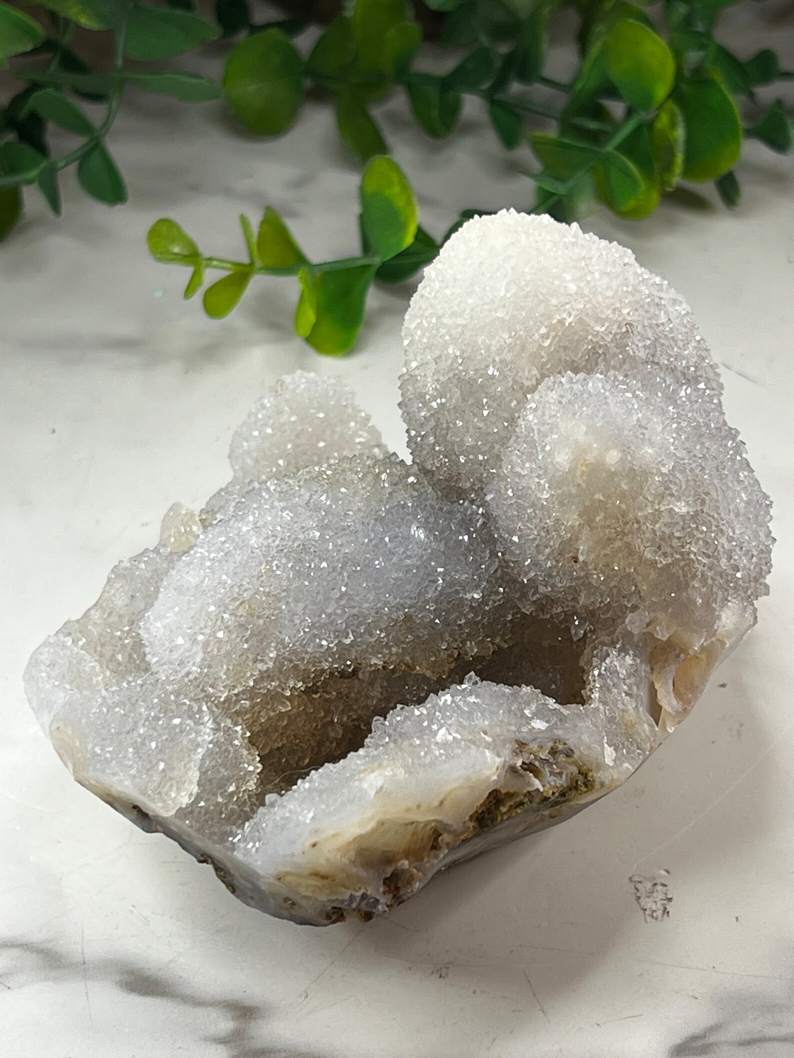 Sparkling Quartz-covered Calcite From Jalgaon, India, LGC Large Cabinet ...