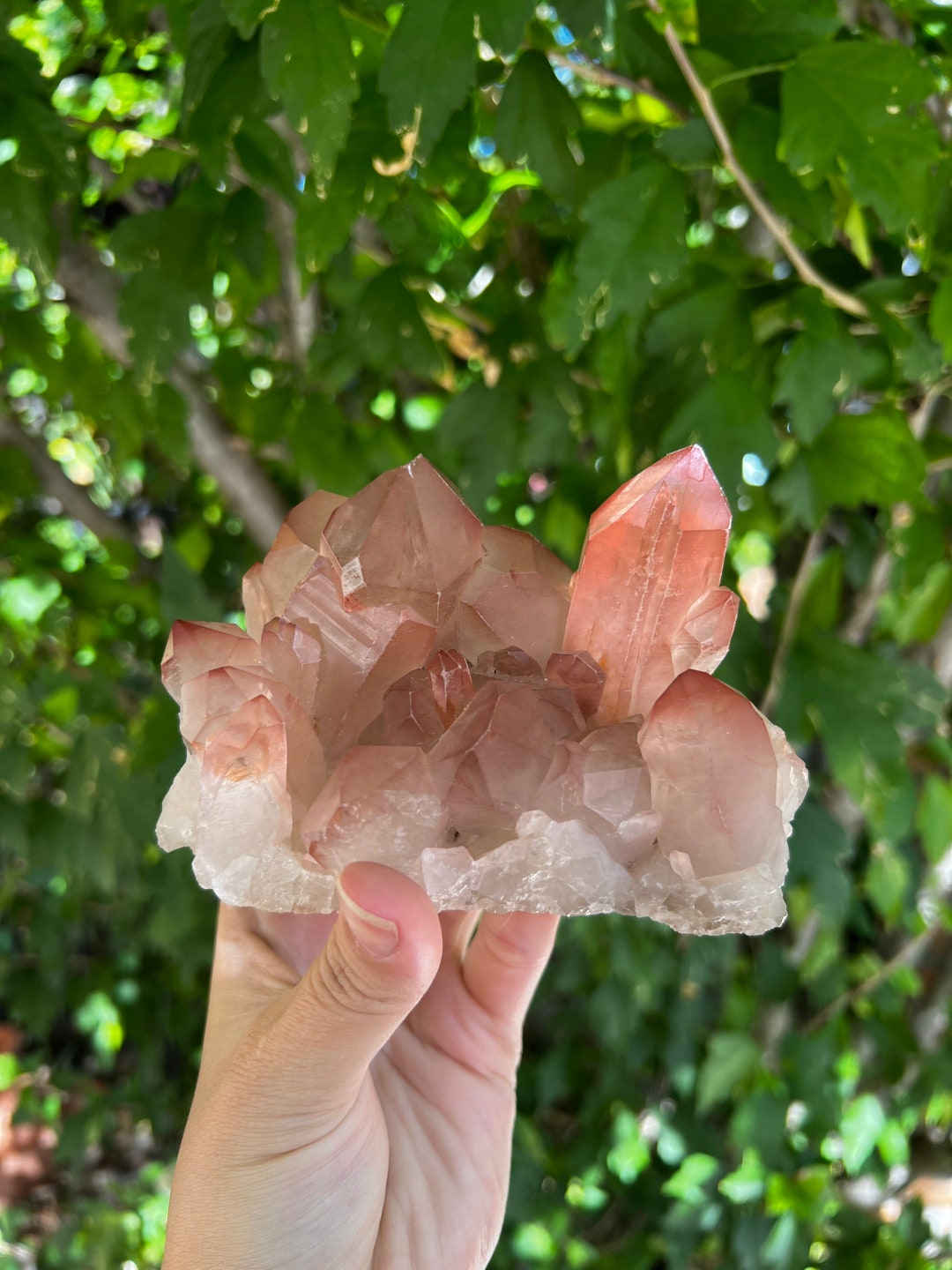 Beautiful Pink Lemurian Cluster From Serra Do Cabral, Minas Gerais ...