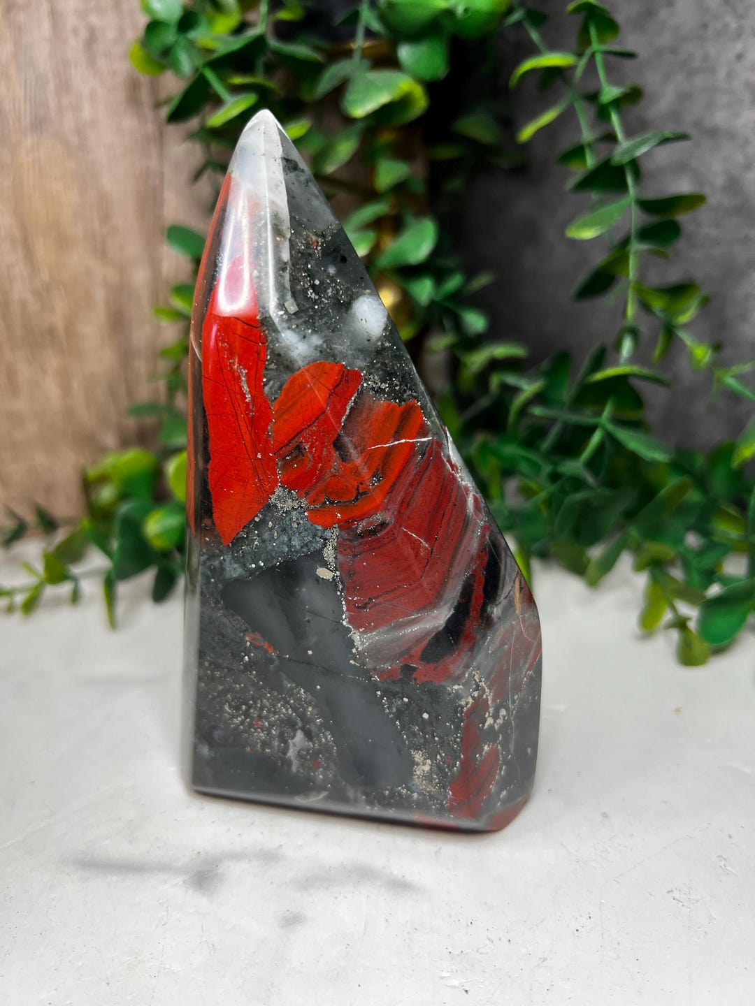 Polished Bloodstone With Pyrite Flecks From Swaziland: LGC Large ...