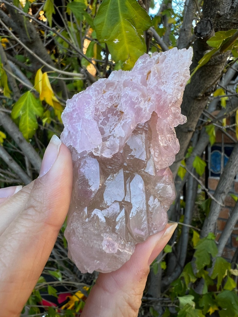 Rare Pink Crystallized Rose Quartz From Itinga, Minas Gerais, Brazil ...