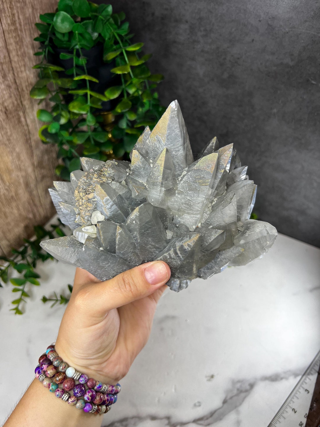 Grey Calcite W/ Iridescent Pyrite From Kayseri, Turkey, XLC Extra Large ...