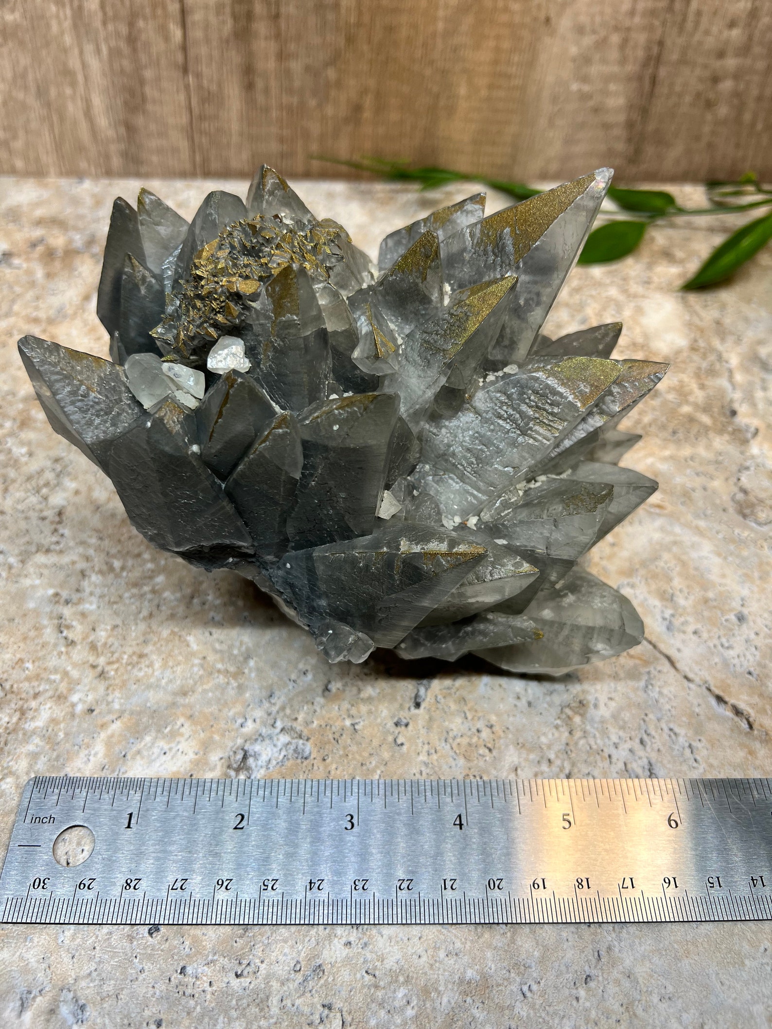 Grey Calcite W/ Iridescent Pyrite From Kayseri, Turkey, XLC Extra Large ...