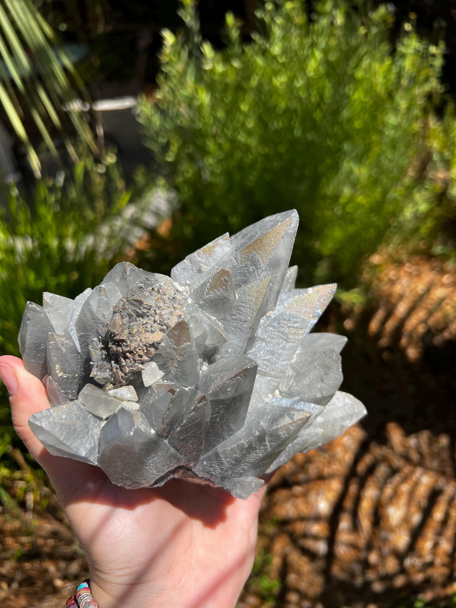 Grey Calcite W/ Iridescent Pyrite From Kayseri, Turkey, XLC Extra Large ...
