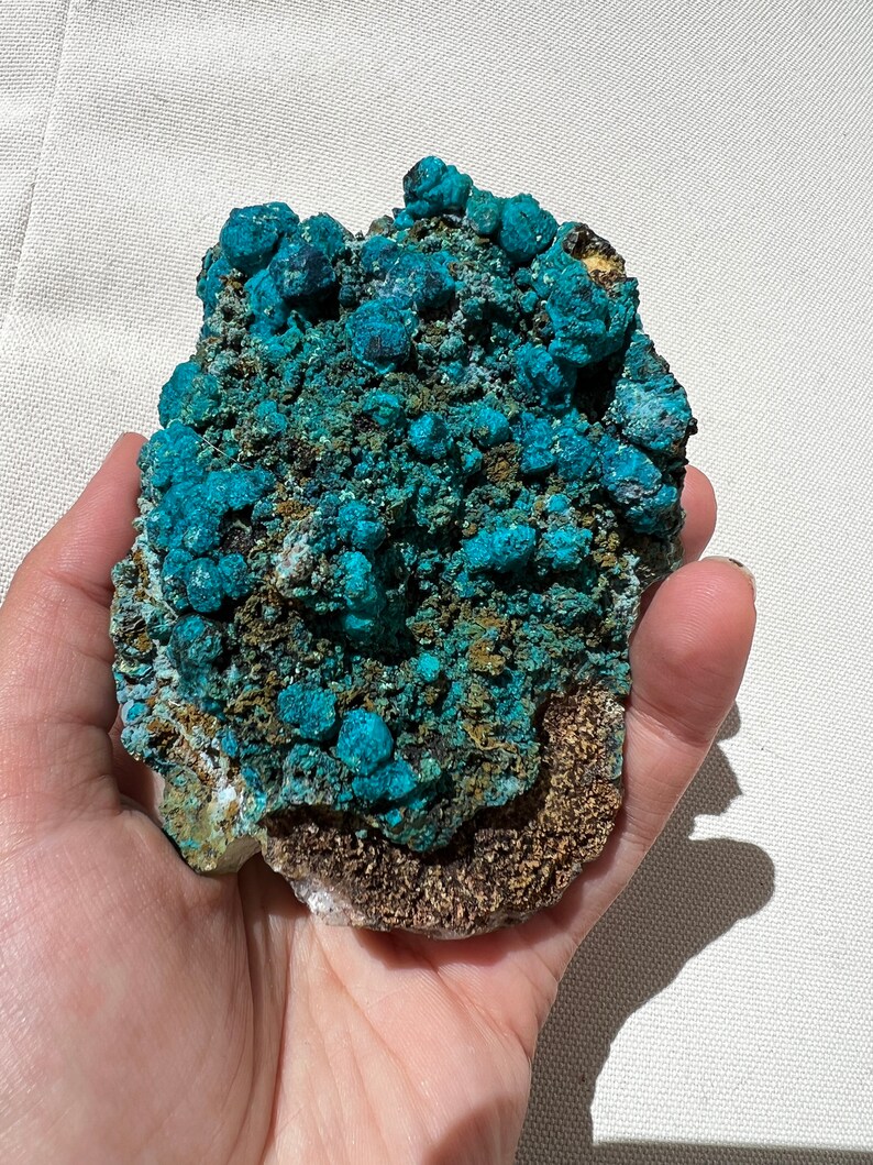 Chrysocolla , Malachite, Limonite and Tenorite on Quartz From Tentadora ...